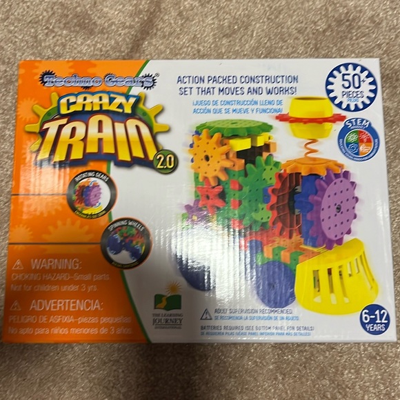Techno Gears | Toys | Nib Techno Gears Techno Train 2 Stem Gift 62 Yr ...
